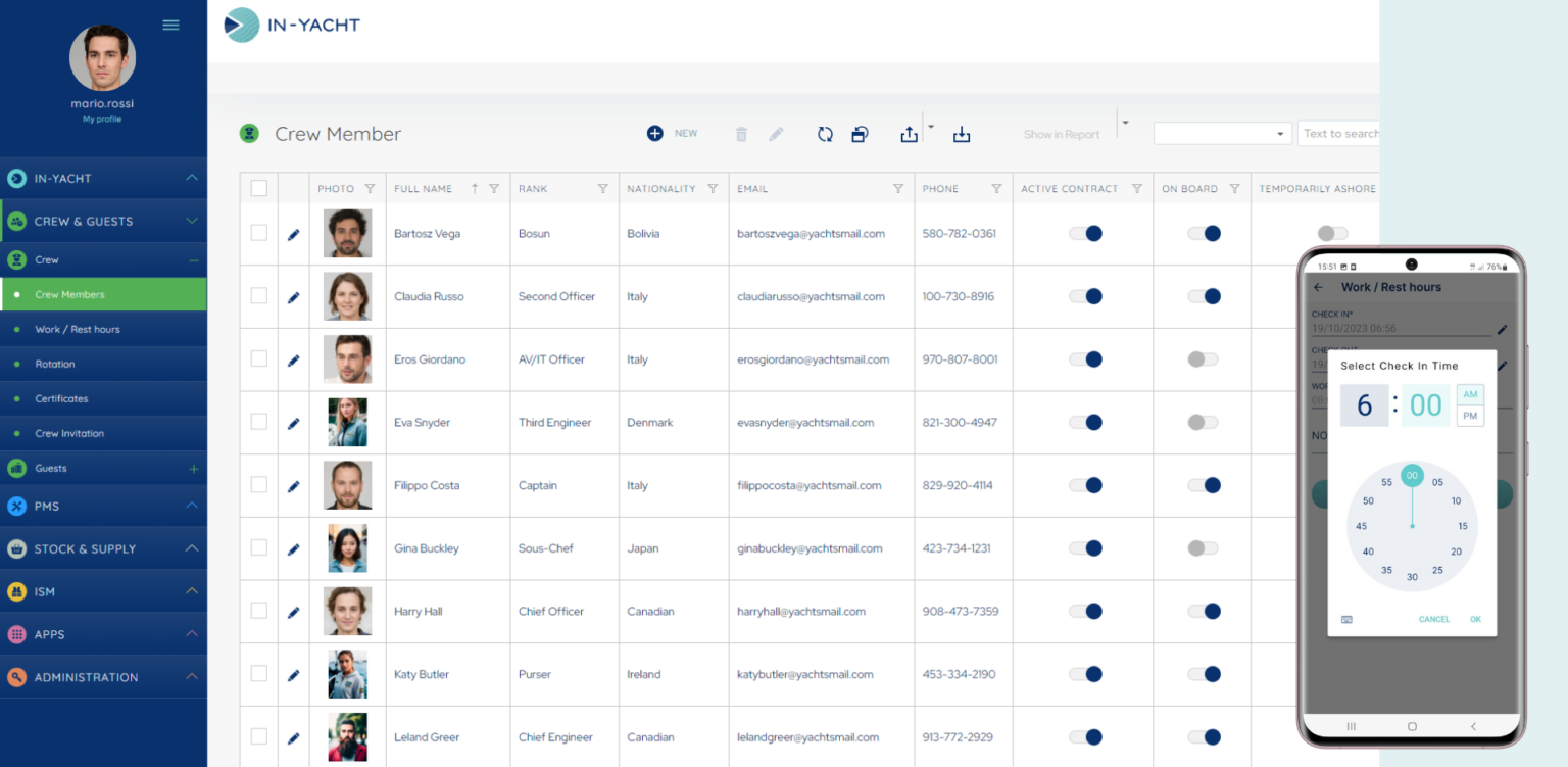 IN-YACHT | Vessel Management System